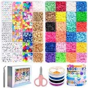 jojaneas bracelet making kit – 6800 pcs beads bracelet kit arts and crafts for kids – jewelry making kit crafts for girls adults – bracelet making toys gifts for girls teen girls (48 grids)