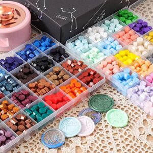 iteryou 1248 Pcs Wax Seal, Sealing Wax for Wax Stamp, Wax Stamp Seal for Wax Stamp, 48 Colors Wax Seal Beads