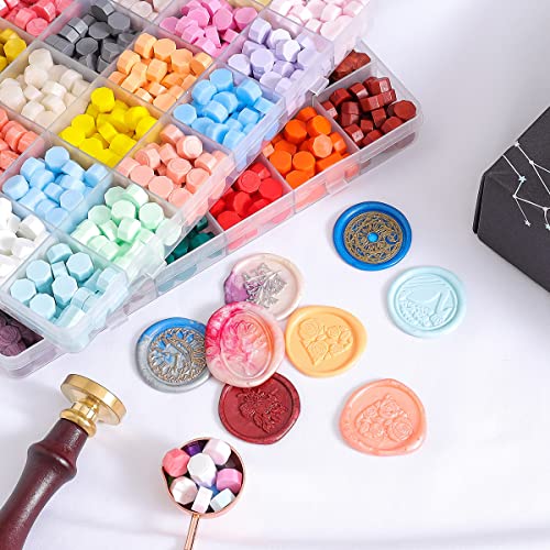 iteryou 1248 Pcs Wax Seal, Sealing Wax for Wax Stamp, Wax Stamp Seal for Wax Stamp, 48 Colors Wax Seal Beads