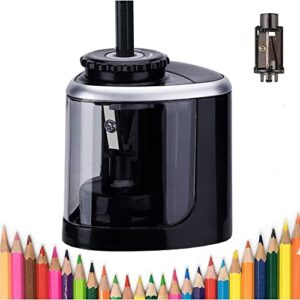 electric pencil sharpener battery powered pencil sharpener for colored pencils，high-speed operated automatic and manual pencil sharpener for kids, home school supplies office classroom