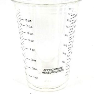 20 8oz Disposable Graduated Clear Plastic Cups for Mixing Paint, Stain, Epoxy, Resin