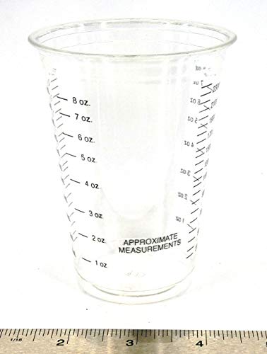 20 8oz Disposable Graduated Clear Plastic Cups for Mixing Paint, Stain, Epoxy, Resin