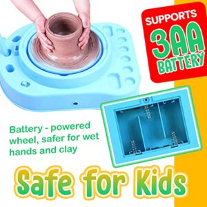 Insnug Kids Pottery Wheel Kit - Complete Pottery Wheel and Painting Kit for Beginners with Modeling Clay, Sculpting Clay and Sculpting Tools, Arts & Crafts, Craft Kits for Kids Age 8-12, 9-12