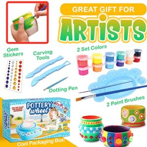 Insnug Kids Pottery Wheel Kit - Complete Pottery Wheel and Painting Kit for Beginners with Modeling Clay, Sculpting Clay and Sculpting Tools, Arts & Crafts, Craft Kits for Kids Age 8-12, 9-12