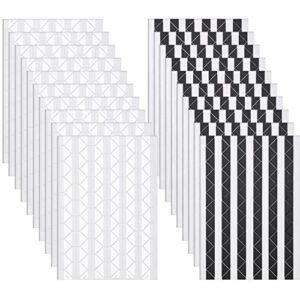 bememo 2040 pieces photo corners self adhesive for scrapbook picture album (black and clear)