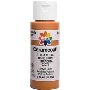 delta creative ceramcoat acrylic paint in assorted colors (2 oz), 2071, terra cotta