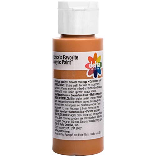 Delta Creative Ceramcoat Acrylic Paint in Assorted Colors (2 oz), 2071, Terra Cotta