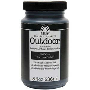 folkart outdoor paint in assorted colors (8 oz), coal