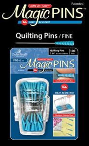 taylor seville originals comfort grip quilting fine magic pins-sewing and quilting supplies and notions-sewing notions-100 count