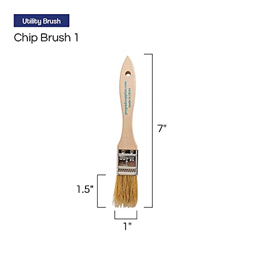 Pro Grade Chip Paint Brushes - 96-Pack - 1" Chip Brushes for Paints, Stains, Varnishes, Glues, & Gesso - Home Improvement - Interior & Exterior Use