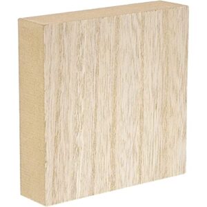 Unfinished Wood Blocks for Crafts, 1 Inch Thick MDF Squares (4x4 in, 4 Pack)