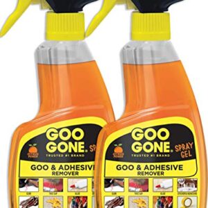 Goo Gone Original Spray Gel Adhesive, Sticker Remover - Works on Ink, Sap, Tar, Decals, Bumper Stickers and more - 12 Oz, 2 Pack