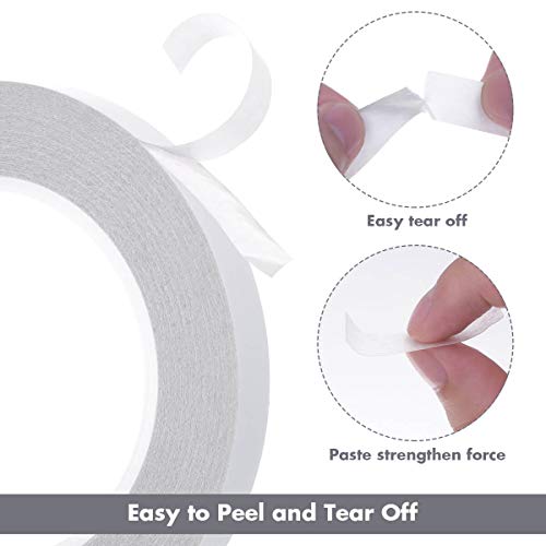 Double Sided Adhesive Tape, Cridoz 9 Rolls Double-Side Craft Tape for Card Making, Scrapbooking, DIY Crafts and Office School Stationery Supplies (1/4 Inch, 25 Yards Per Rool)