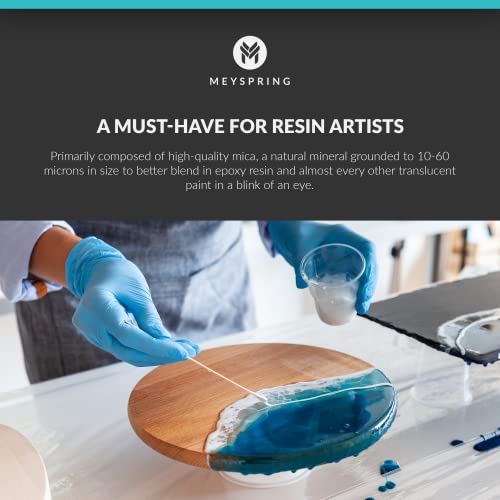 MEYSPRING Two Tone Collection - Mica Powder for Epoxy Resin - New Generation of Epoxy Resin Color Pigment - 100% Mineral, Skin-Safe, and Inert Pigment Powder for Epoxy Resin (Pigment Powder Set 100g)