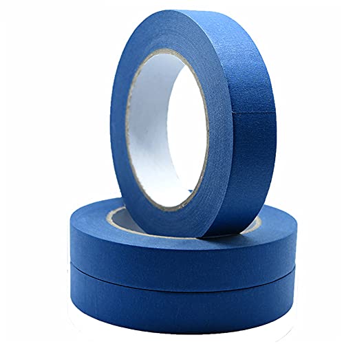 Blue Painter's Tape 3 Rolls, Multi Surface Masking Tape 0.7 Inch x 60 Yard, 180 Yard in Total, Painting and Decoration Supplies, Indoor and Outdoor Use