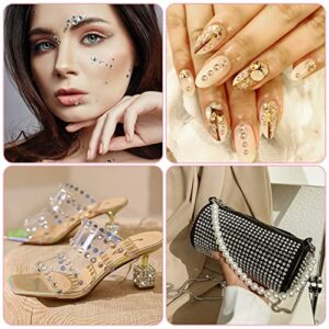 1980Pcs Self Adhesive Rhinestones Stickers, Shynek Stick on Rhinestone Gems face Jewels for Hair, Face, Makeup, Crafts, 6 Sizes