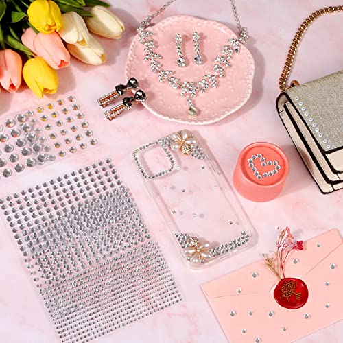 1980Pcs Self Adhesive Rhinestones Stickers, Shynek Stick on Rhinestone Gems face Jewels for Hair, Face, Makeup, Crafts, 6 Sizes