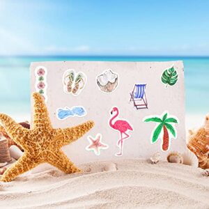 640 Pieces Watercolor Various Theme Stickers Pretty Scrapbook Stickers Including Four Seasons Forest Flower Animal The Sea for DIY Scrapbook Planners Calendars Travel Case Laptop (Warm Style)