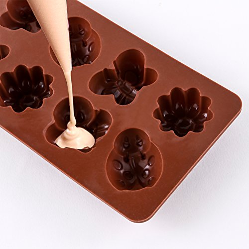 STARUBY Silicone Molds Non-stick Chocolate Candy Mold,Soap Molds,Silicone Baking mold Making Kit, Set of 3 Forest Theme with Different Shapes Animals,Lovely & Fun for Kids