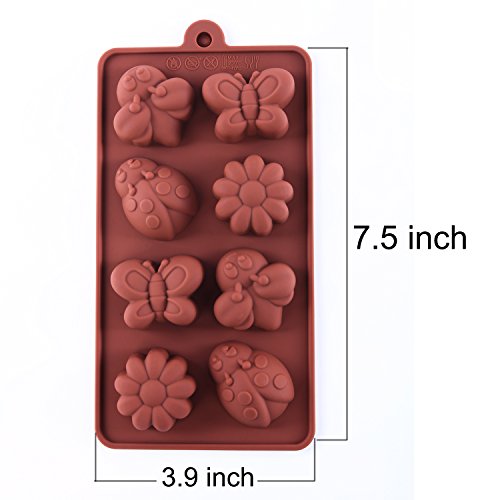 STARUBY Silicone Molds Non-stick Chocolate Candy Mold,Soap Molds,Silicone Baking mold Making Kit, Set of 3 Forest Theme with Different Shapes Animals,Lovely & Fun for Kids