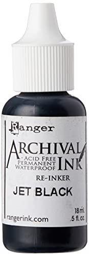 Ranger Archival Pad Reinker .5oz, Jet Black