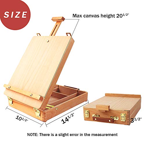 Tabletop Easel Art Easel Desktop Easel for Painting, Premium Wooden Sketchbox Easel, Desktop Painting Easel for Student Artist Beginner