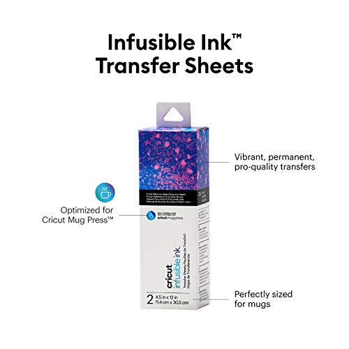 Cricut Infusible Ink Transfer Sheets - 4.5" x 12" - Purple Watersplash Pattern - For Cricut Mug Press, Maker, Explore Air 2