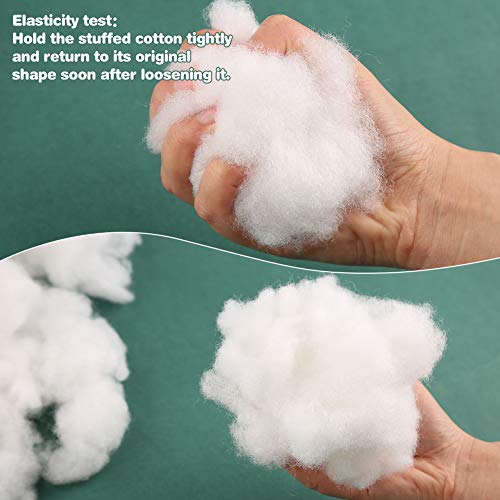 Bupete 600g/21oz Polyester Fiber Fill, Premium Fiber Fill Stuffing, Fluff Stuffing High Resilience Fill Fiber for Stuffed Animal Crafts, Pillow Stuffing, Cushion Stuffing