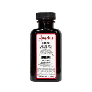 angelus brand suede & nubuck dye & dressing – black, 3 fl oz