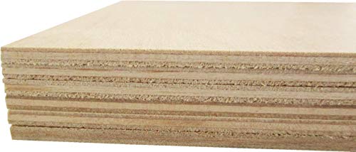 Premium Baltic Birch Plywood,3 mm 1/8"x 12"x 18" Thin Wood 6 Flat Sheets with B/BB Grade Veneer for DIY Arts and Crafts,Woodworking,Scroll Sawing Projects,Painting,Drawing,Laser Cutting Projects