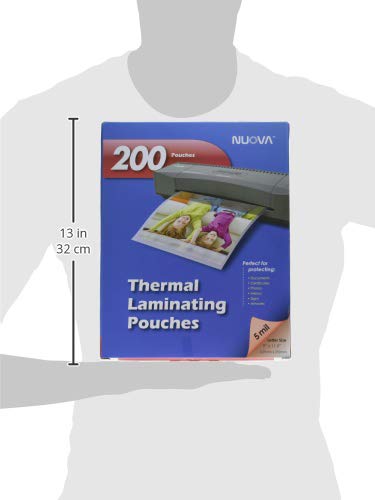 Nuova 200-Pack, 5 Mil Thermal Laminating Pouches 9 x 11.5 Inches, Letter Size (LP205H)