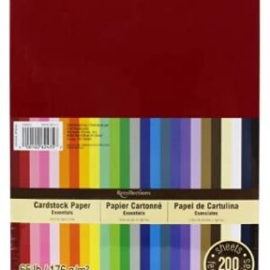 Recollections Cardstock Paper, Essentials 20 Colors - 200 Sheets 8-1/2 X 11