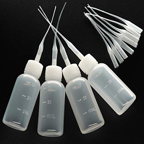 HaBeuniver 30Milliliter Precision Applicator Bottle with Blunt Tip Needle and Cap|14ga 16ga 18ga 20ga 22ga Blunt Needles|Oil Dropper Bottle, Glue Applications, Acrylic Painting, 8 Pcs