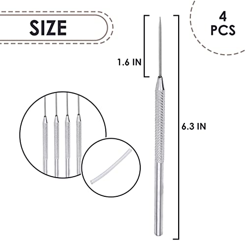 KETAR 4 Pcs Modeling Clay Carving Tools - Needle Tool Carving Kit Ceramic Pro Needles Detail Tools Sculpture Making Texture Tools