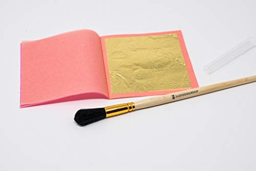 Slofoodgroup Gilding Brush, Gold Duster Brush Round Oval (Size 2)