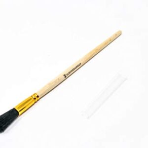 Slofoodgroup Gilding Brush, Gold Duster Brush Round Oval (Size 2)