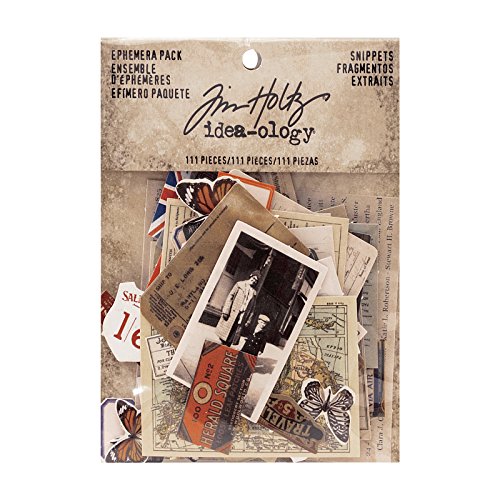 Ephemera Pack - Snippets by Tim Holtz Idea-ology, Various Sizes, 111 Pieces (TH93564)