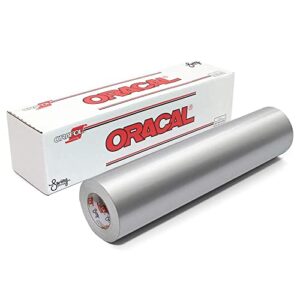 oracal 651 glossy permanent vinyl 12 inch x 6 feet – metallic silver grey