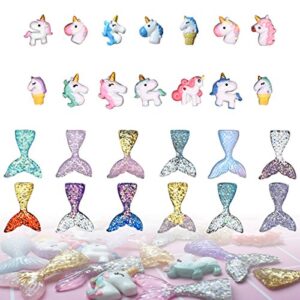 Hulluter 70PCS Slime Add Ins Slime Kit Floam Beads Fish Bowl Beads Mreaind Unicorn Slime Charms Glitter Jars Slime Supplies Kit