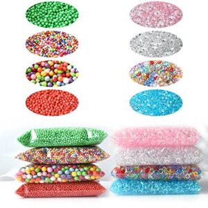 Hulluter 70PCS Slime Add Ins Slime Kit Floam Beads Fish Bowl Beads Mreaind Unicorn Slime Charms Glitter Jars Slime Supplies Kit