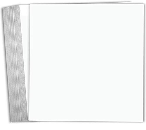 Hamilco White Cardstock Scrapbook Paper 12x12 Heavy Weight 100 lb Cover Card stock – 25 Pack