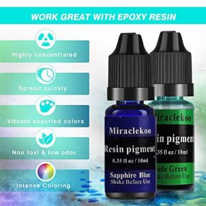 12 Colors Epoxy Resin Color Dye Colorant Liquid Epoxy Resin Pigment,10ml Each,Translucent