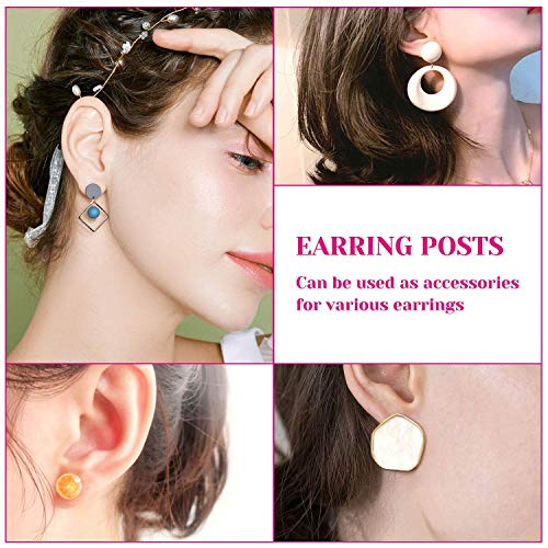 Earring Posts and Backs, Shynek 1800pcs Earring Making Supplies with Stainless Steel Earring Posts and Earring Backs for Studs, Earring Making Kit for DIY Earrings and Jewelry Making