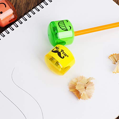 Mr. Pen- Pencil Sharpener, Smiley Sharpener 6 Pack, Pencil Sharpener Kids, Pencil Sharpener for Colored Pencils, Sharpener, Pencil Sharpeners, Pencil Sharpener Manual, Colored Pencil Sharpener