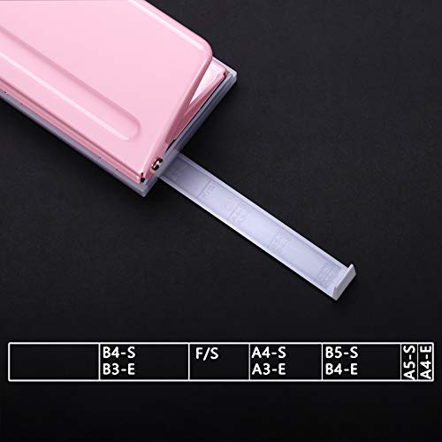 WORKLION Adjustable 6 Hole Punch: Metal Six Hole Puncher for Planners and 6-Ring Binders with 6 Sheet Capacity for A4 / A5 / A6 / Personal/Pocket Size (Pink)