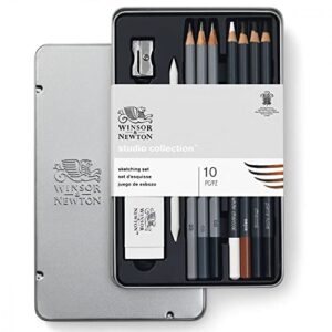 winsor & newton studio collection artist pencils, sketching pencils, set of 10