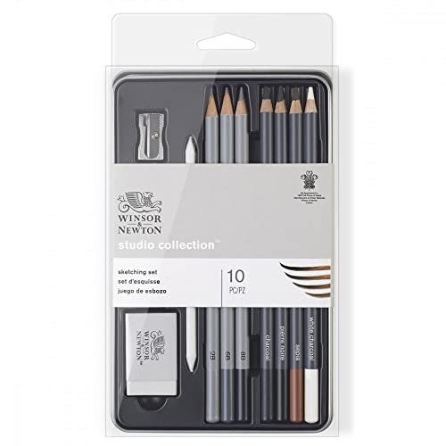 Winsor & Newton Studio Collection Artist Pencils, Sketching Pencils, Set of 10