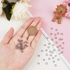 CHGCRAFT 100pcs Stainless Steel Jump Rings Vacuum Plating Jump Rings Rainbow Color Finger Jump Rings for Bracelet Earrings Necklace Jewelry Making, 5x0.8mm