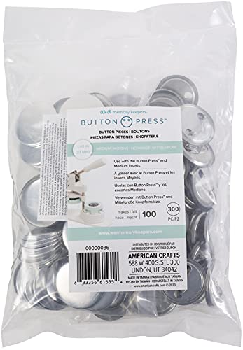 We R Memory Keepers Button Press Refill MED/Bulk, Medium (37mm)