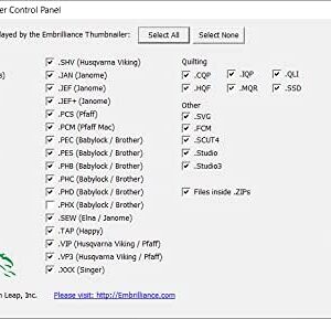 Embrilliance Thumbnailer, Embroidery Software for Mac & PC